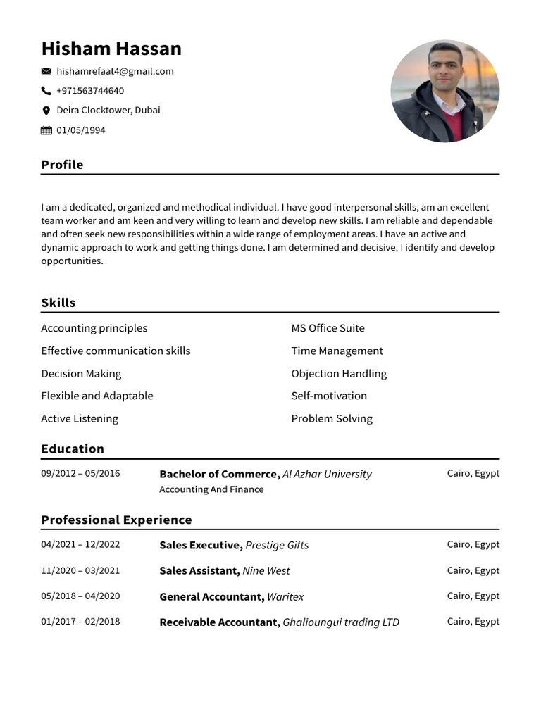 Hisham Hassan CV | PDF
