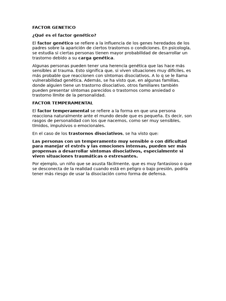 Factor Genetico | PDF
