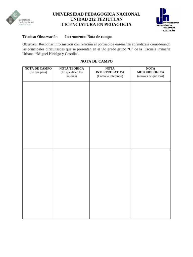 Observación en 5to Grado: Dificultades Aprendizaje | PDF