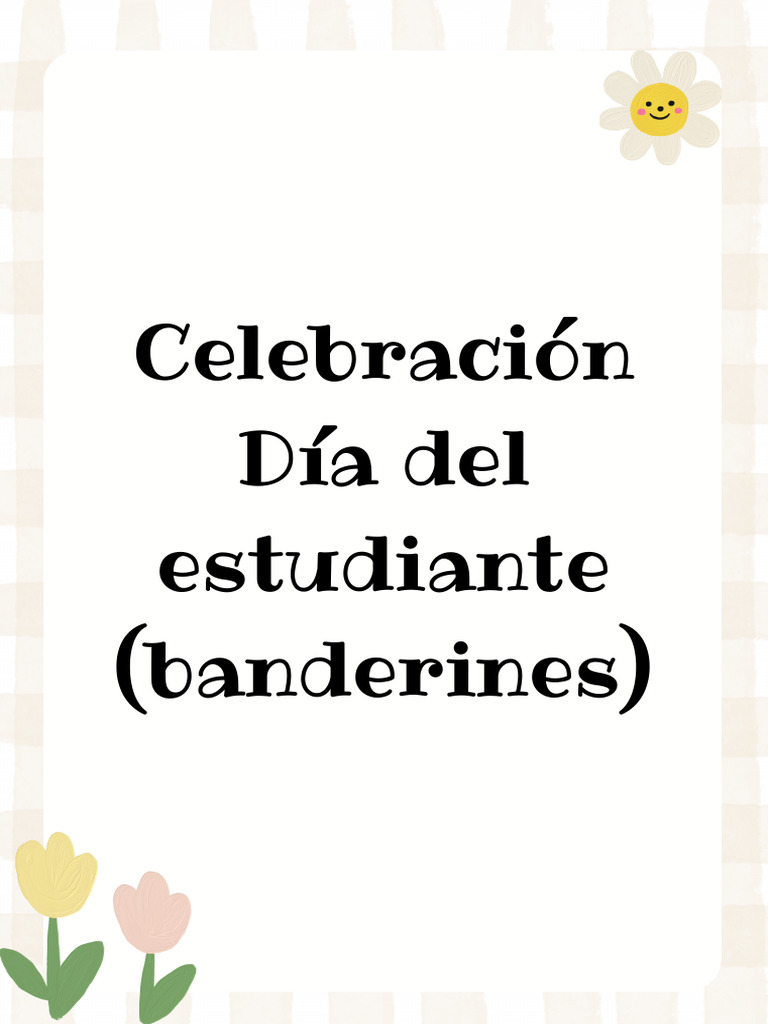 Banderines para el Día del Estudiante | PDF