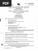 CSEC Technical Drawing June 2022 P2 | PDF