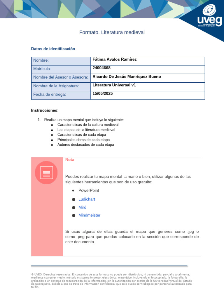 Avalos Fatima EA2 Literaturamedieval | PDF