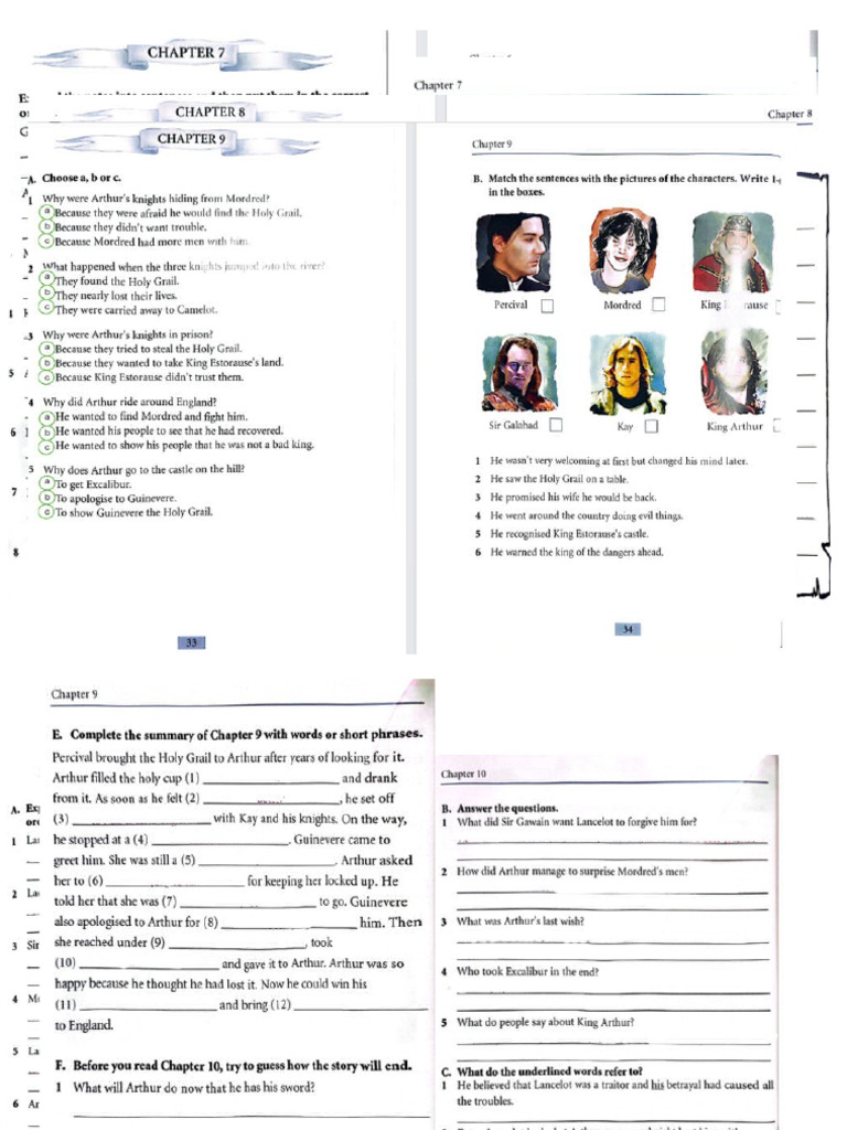 Excalibur - Activities Chapter 6-10 | PDF