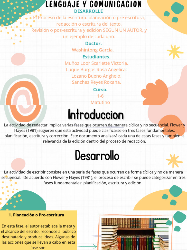 Fases del Proceso de Escritura Efectiva | PDF | Planificación | Cognición