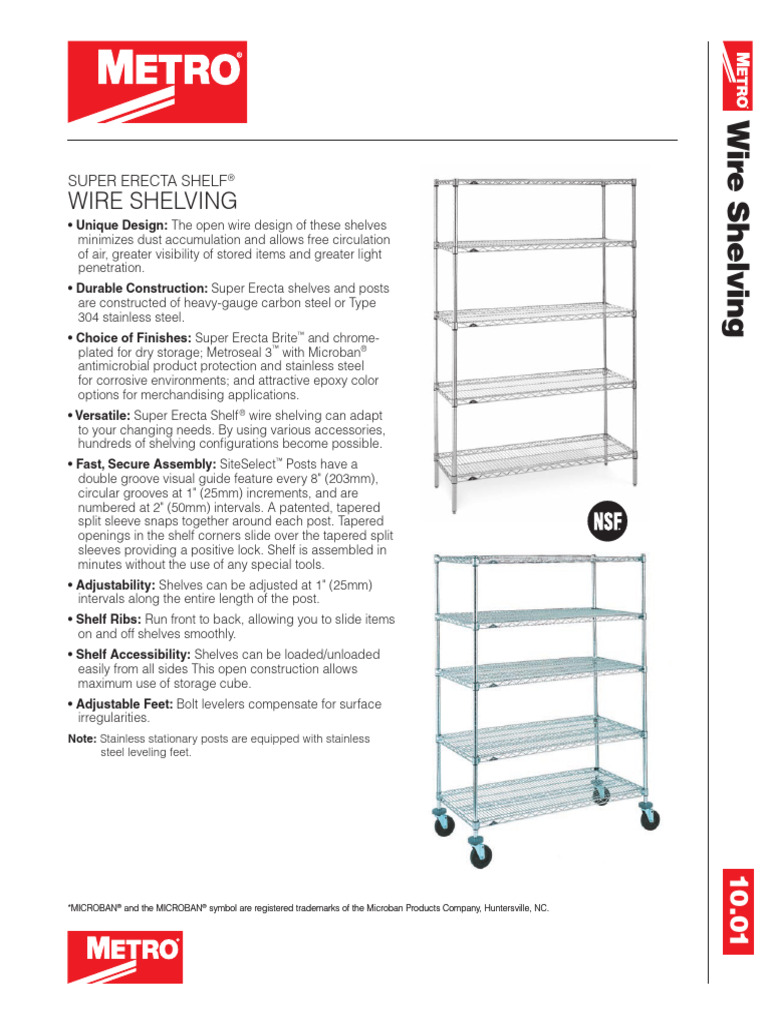 Ficha Tecnica Anaqueles Super Erecta | PDF | Screw | Materials
