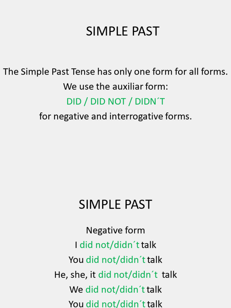 SIMPLE PAST (2) | PDF