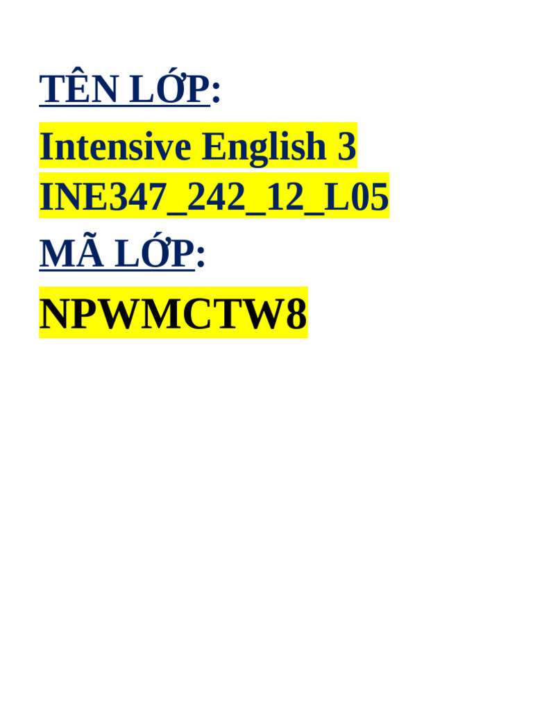 TÃ N Lá P VÃ MÃ Lá P-INE 3-L05 | PDF