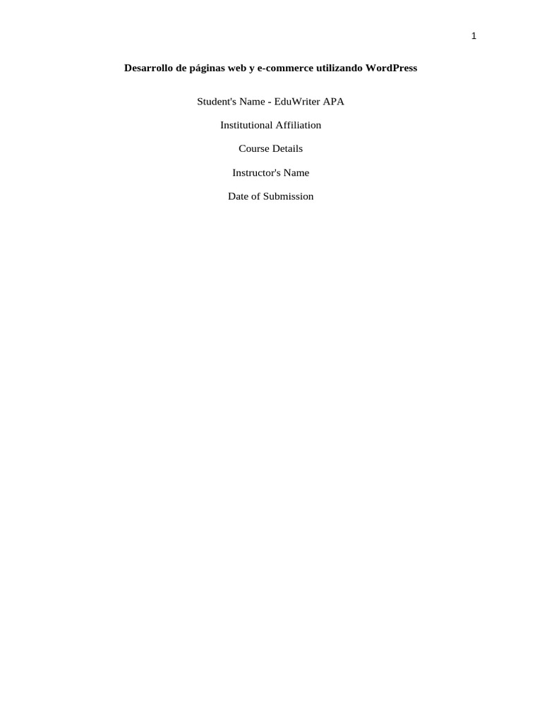 Apa Format Desarrollo de P Ginas | PDF