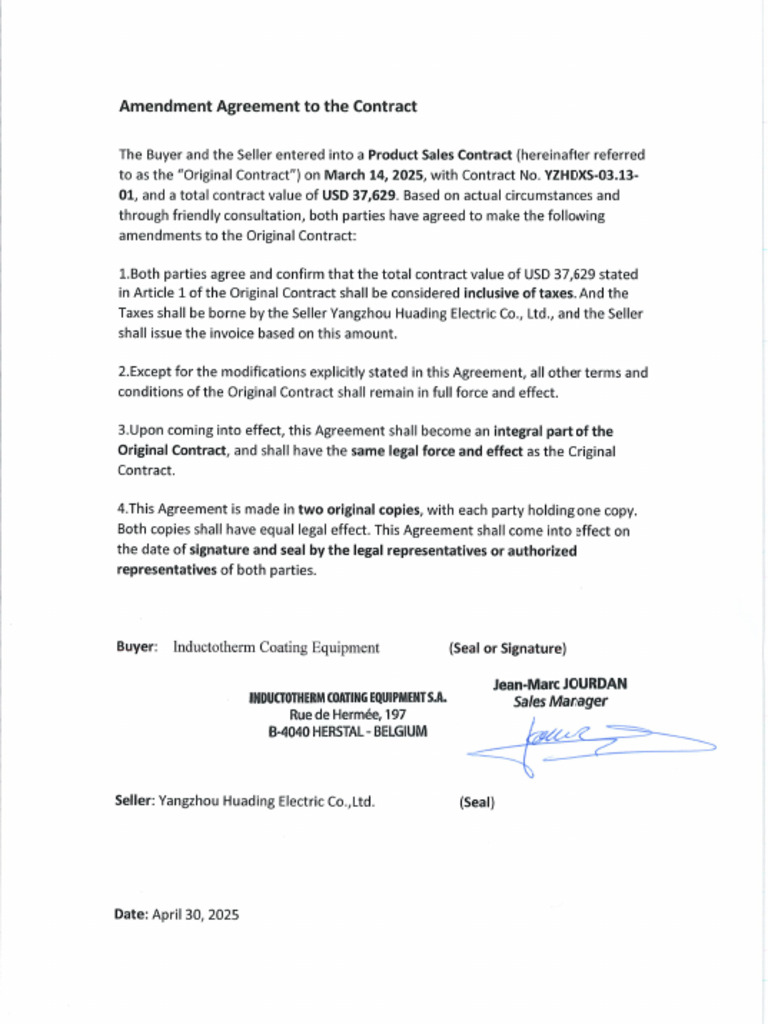 Amendament To TFO Contract | PDF