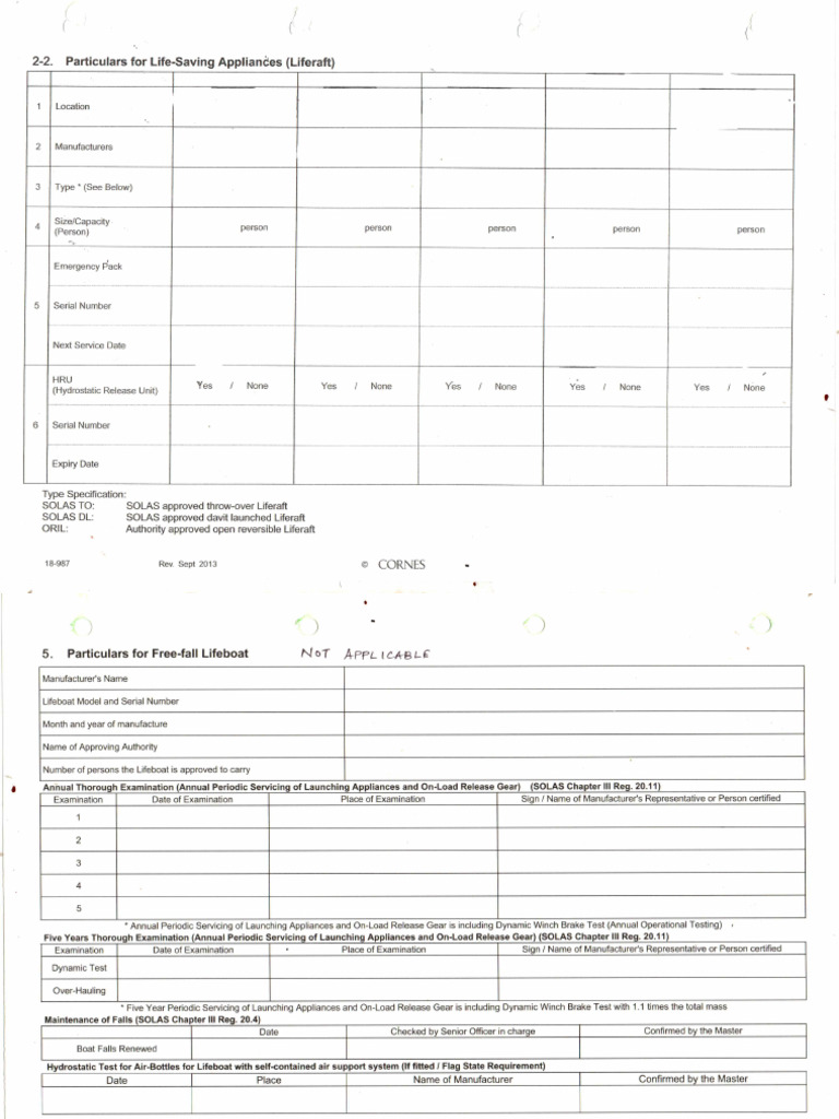 Solas Cornes Lsa Blank Checklist | PDF