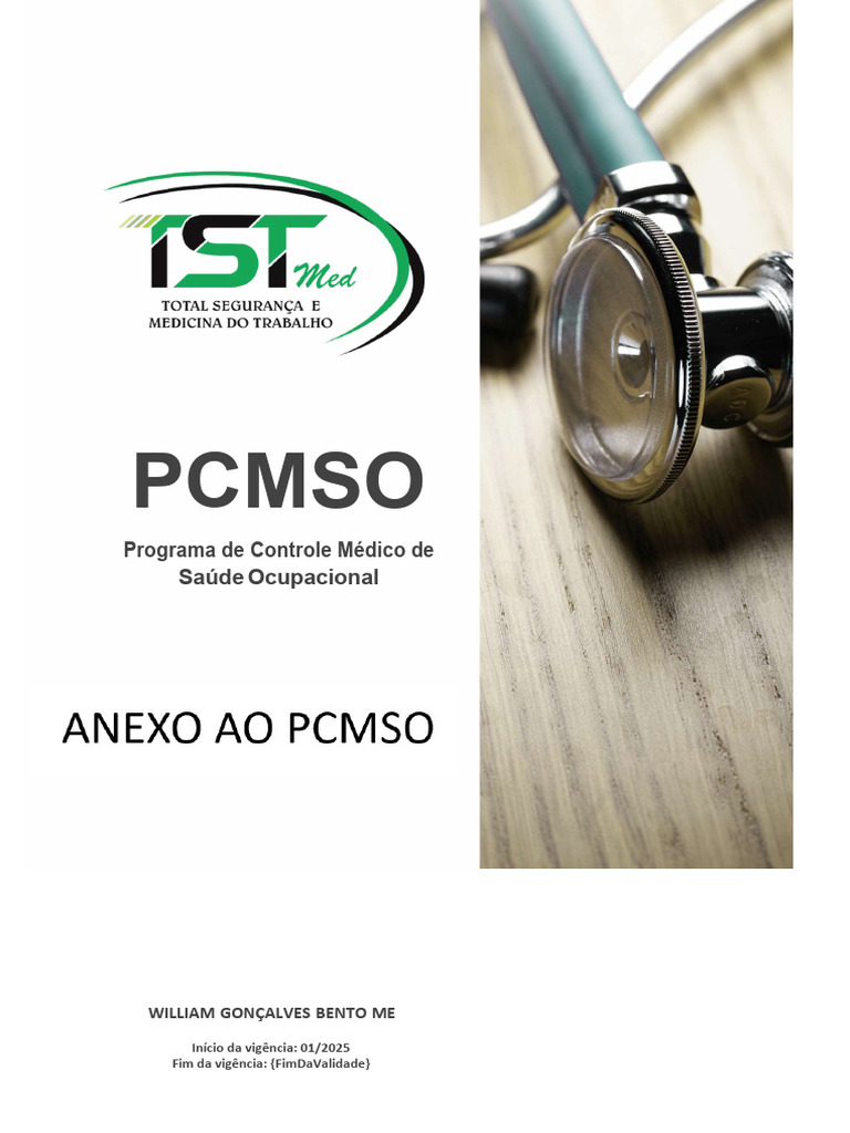 PCMSO: Controle Médico Ocupacional | PDF | Epidemiologia | Avaliação de ...
