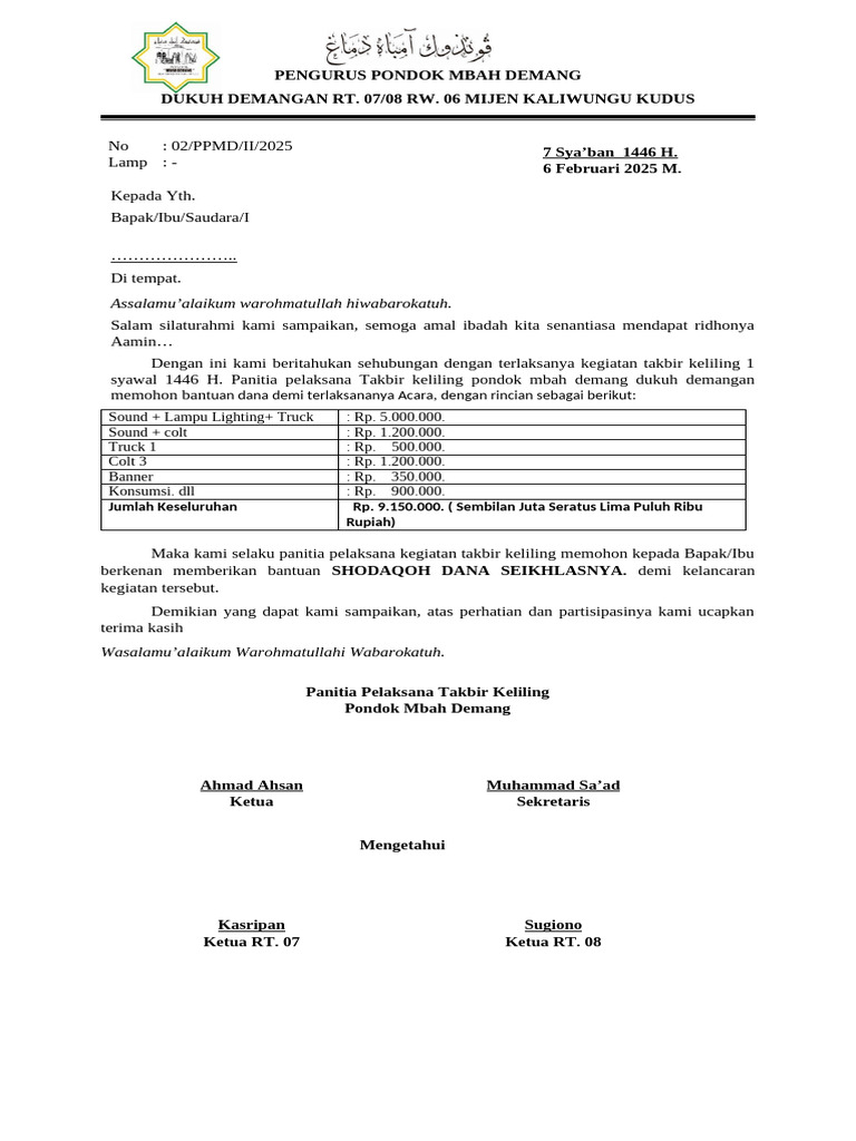 Takbir Keliling | PDF