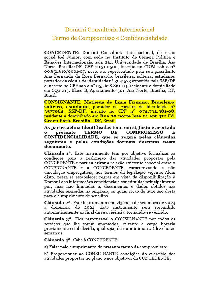 Domani Consultoria Internacional | PDF