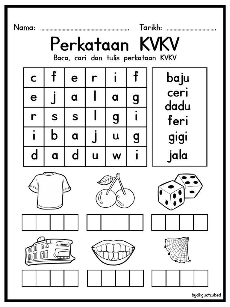 Cari Perkataan KVKV, VKVK, VKV, KVK | PDF