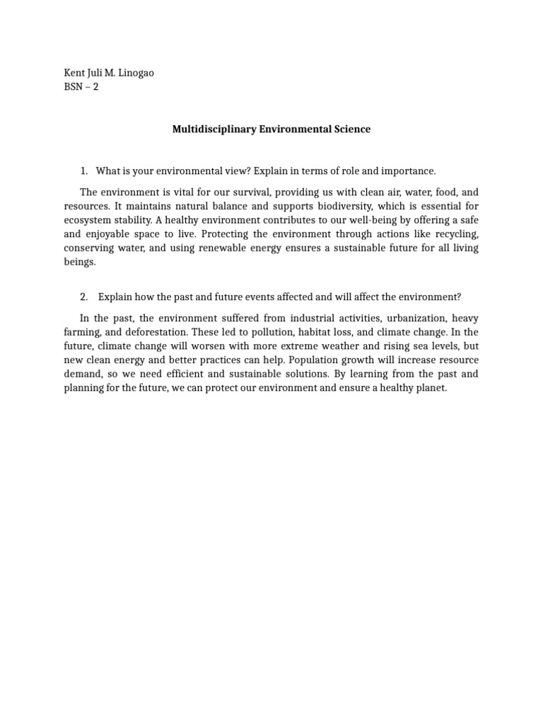 Environmental ENVISCI | PDF