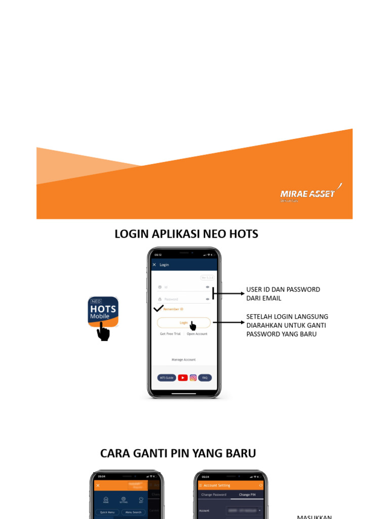 Tiara Mega. Panduan Login Dan Transaksi Saham | PDF