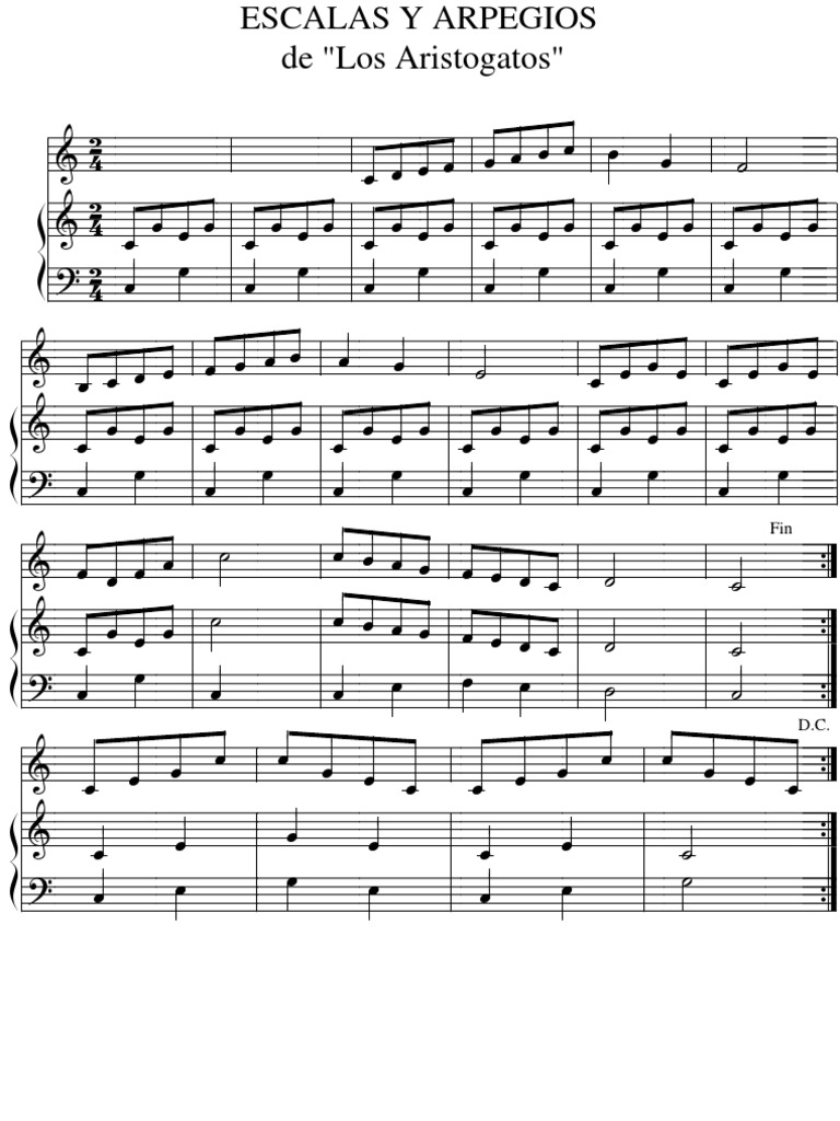 2012 Aristogatos - Escalas y Arpegios | PDF