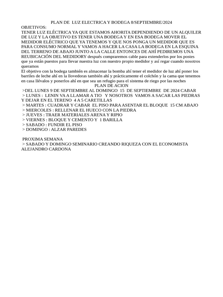 Plan Rentable para La Bodega | PDF