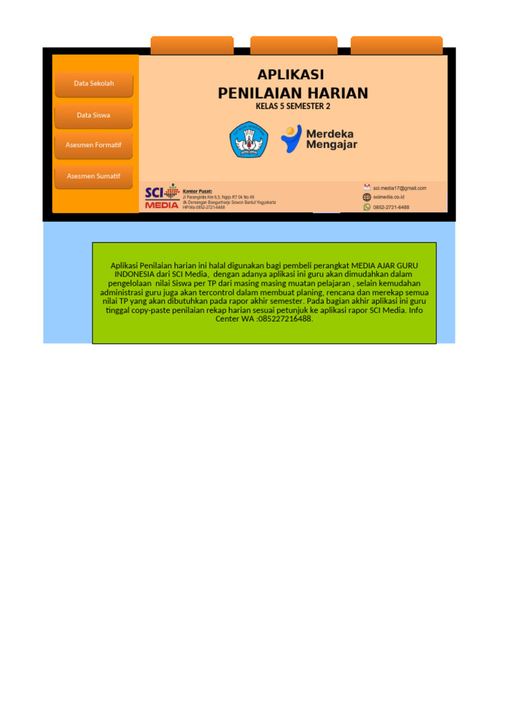 Penilaian Harian Kelas 5 Sem 2 22 | PDF