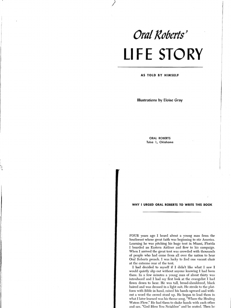 Oral Roberts Life Story As Told by Himself BW | PDF