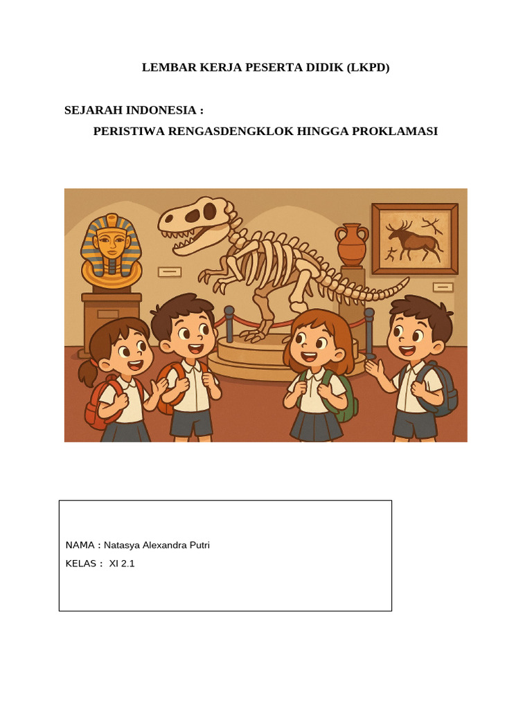 Lembar Kerja Peserta Didik Kunjungan Museum | PDF