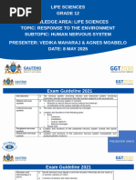 Session 11 Life Sciences Learner Notes Nervous System Ammended | PDF ...