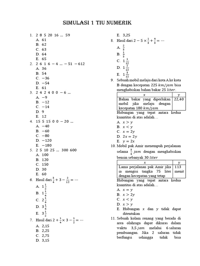 Simulasi Tiu 1 | PDF