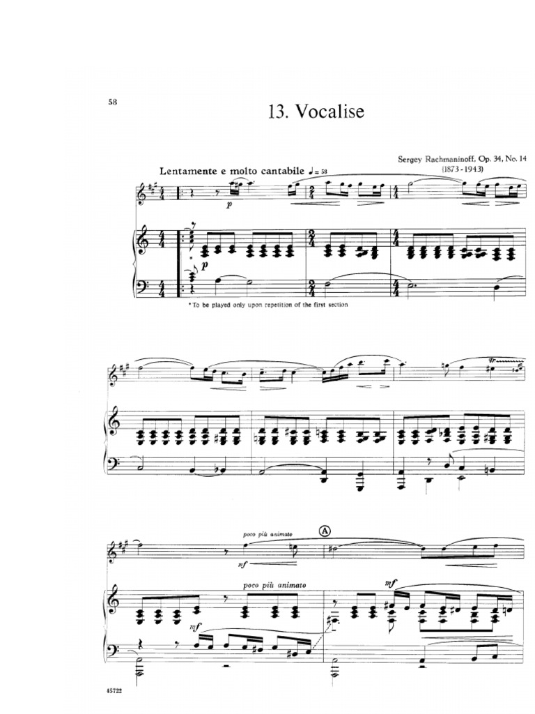 Vocalise | PDF