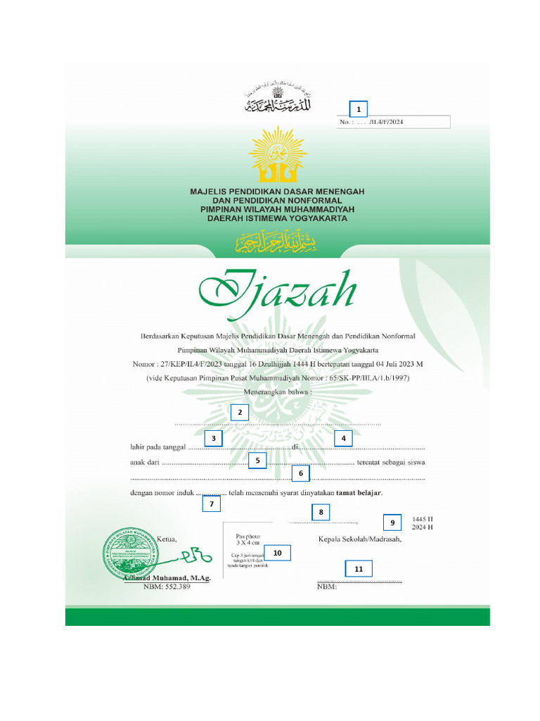 Juknis Pengisian Penulisan Blanko Ijazah | PDF