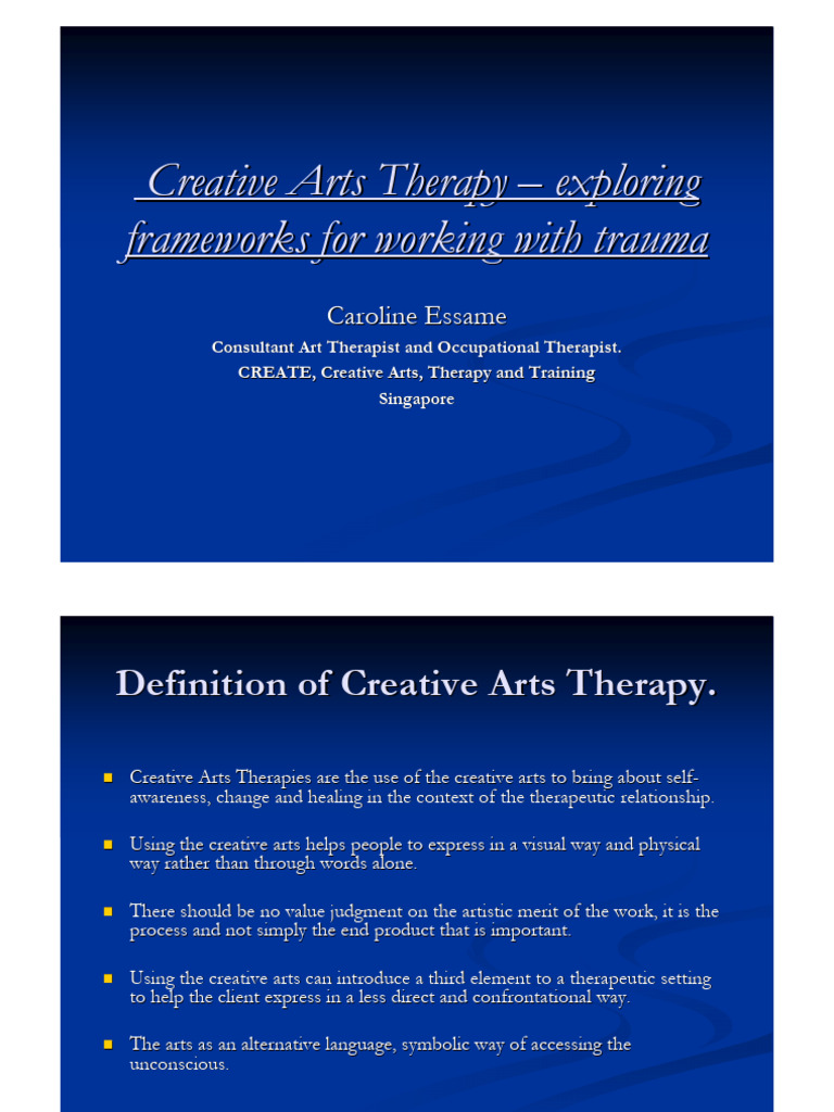 Art Therapy For Trauma (Powerpoint) | PDF | Psychological Trauma ...