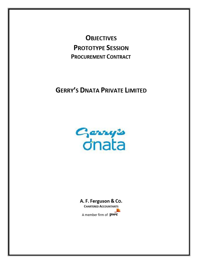 Gerrys Dnata - CRP Objectives - Contract Management | PDF