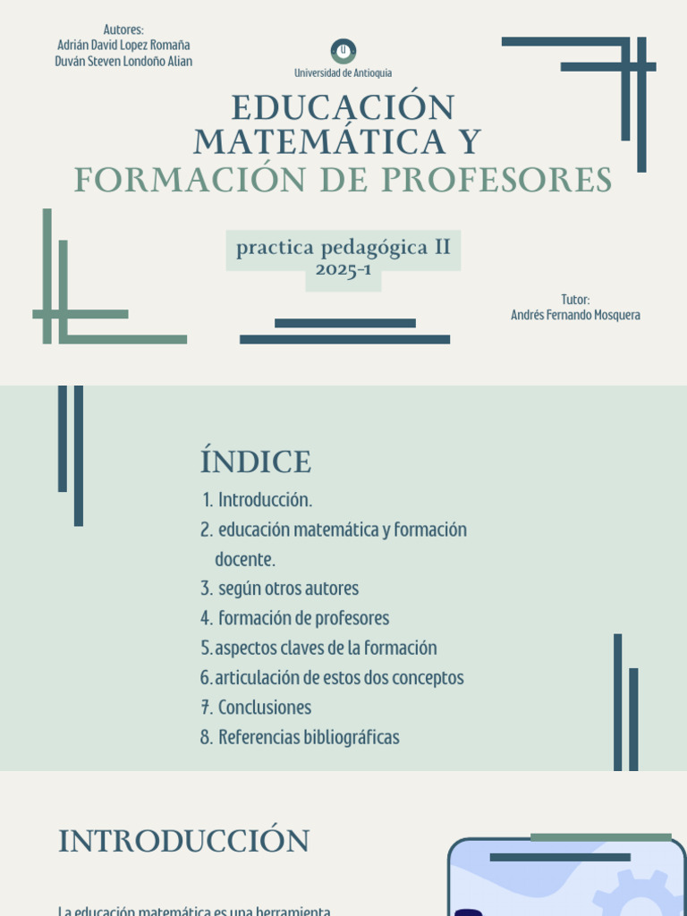 Presentación Practica Pedagógica II | PDF | Maestros | Aprendizaje