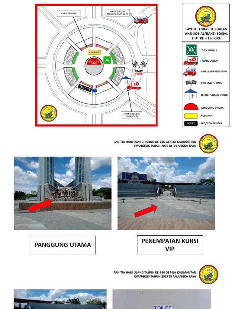 Layout Lokasi - Rute Jalan Sehat - Parkir - MRLL Hut Gke Bunbes 2025 | PDF