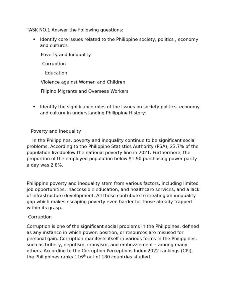 Tabora Nathasha Jaezel Basay | PDF | Political Corruption | Poverty