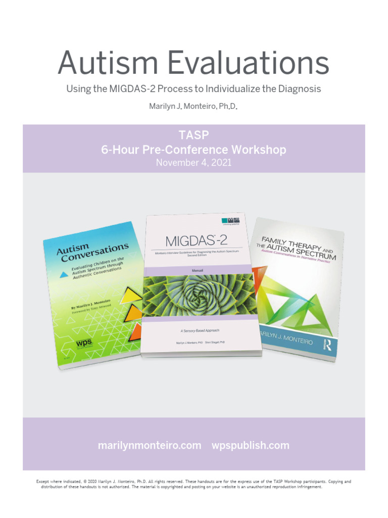 ASD Evaluation - Using The MIGDAS2 | PDF | Autism | Mental Disorder
