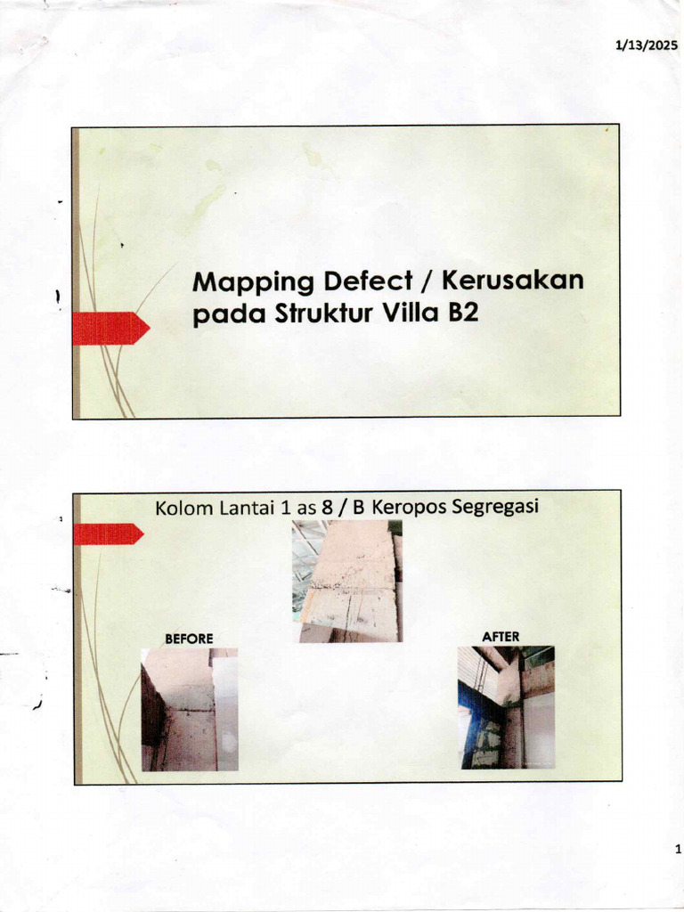 Scan Mapping Defect C1 Villa B2 | PDF