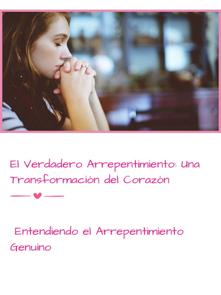 Verdadero Arrepentimiento y Transformación | PDF | Pecado | Teología