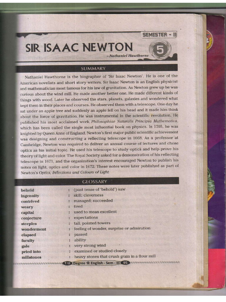 Sir Isaac Newton Material | PDF