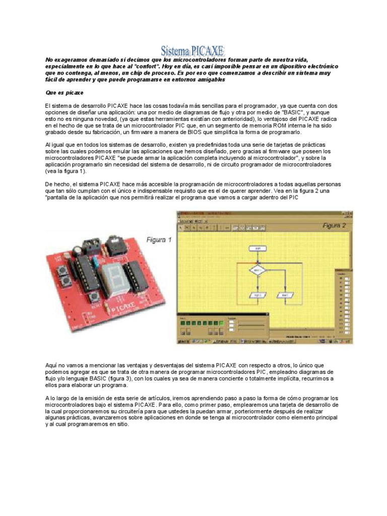 Sistema Picaxe | PDF | Terminal de computadora | Microcontrolador