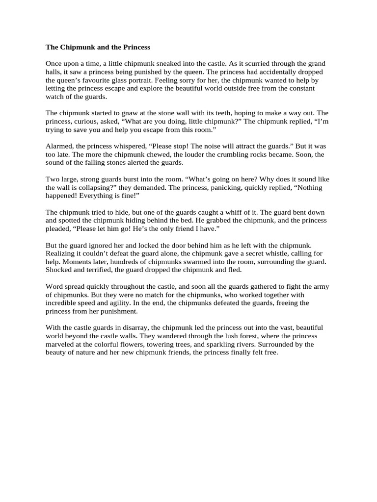 The Chipmunk and The Princess | PDF