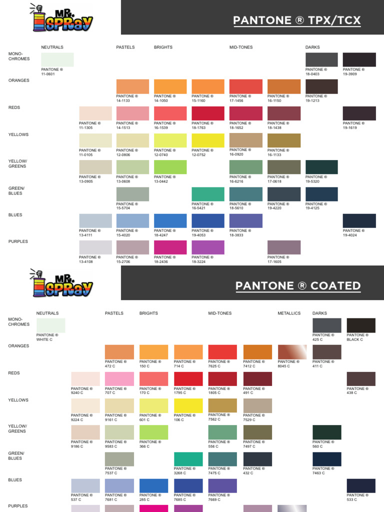 Cartella Panton TPX | PDF | Vision | Rainbow