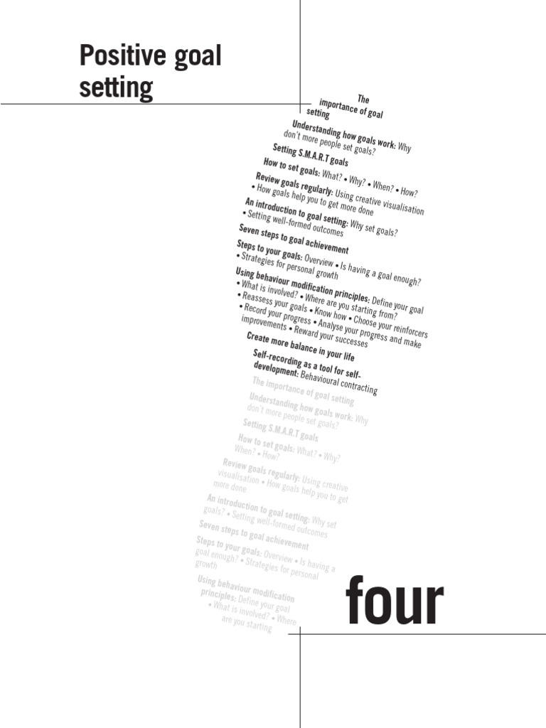 Chap 4 Working Smarter | PDF | Goal | Goal Setting