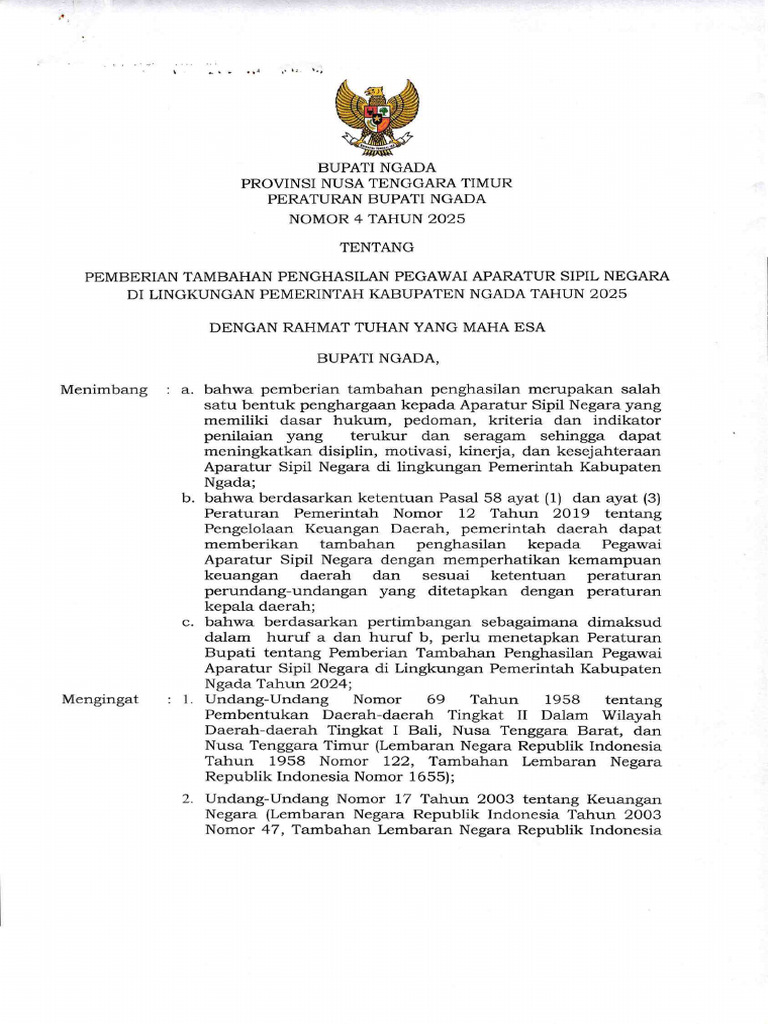 Perbup TPP 2025 | PDF