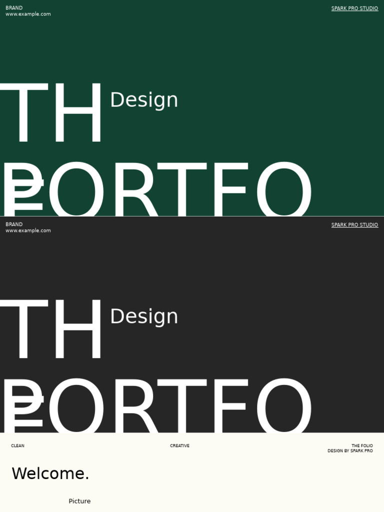 Spark Pro Studio Portfolio Design | PDF