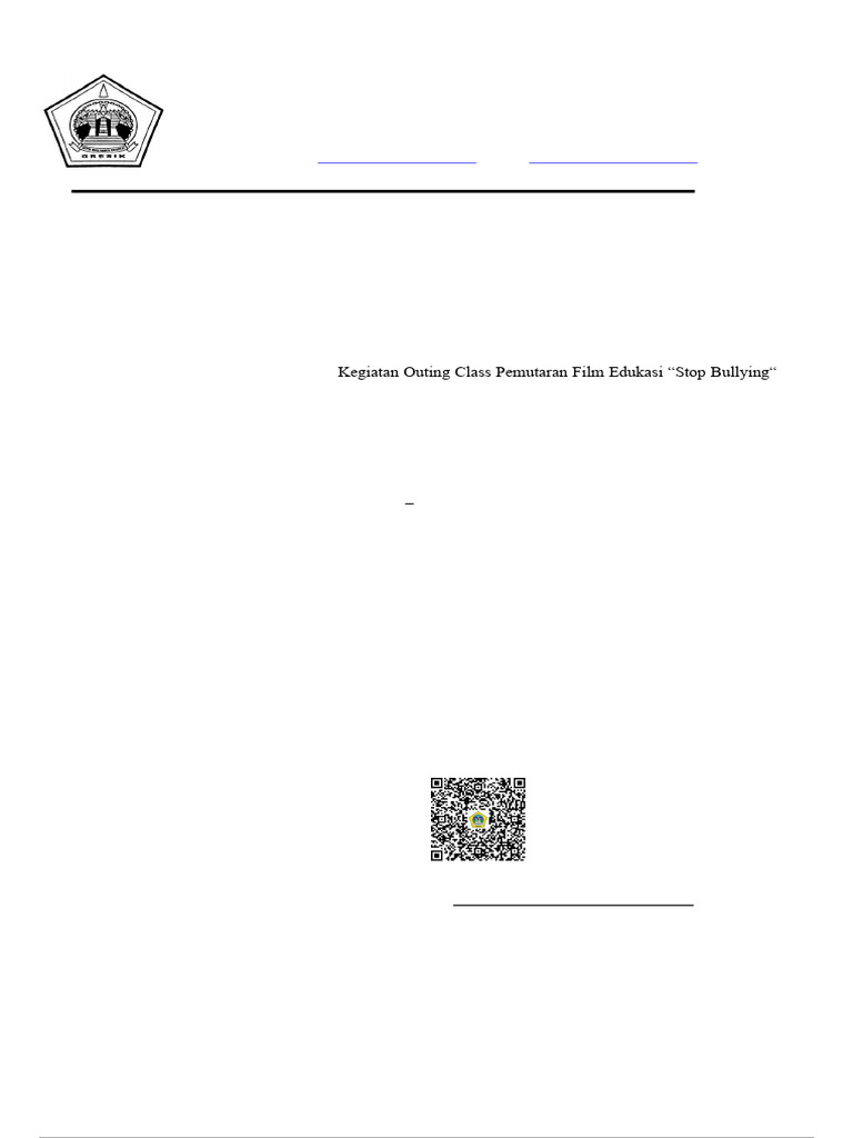 Undangan Outing Class (Stop Bullying) Azza Cinema School Tahap II | PDF