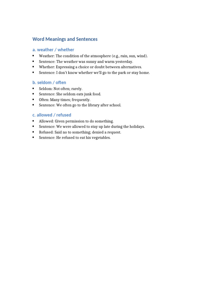 Word Meanings and Sentences | PDF