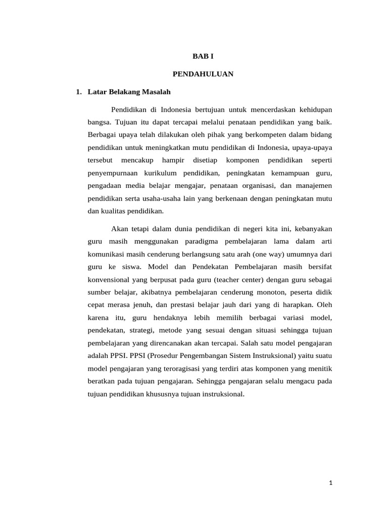 Makalah Model PPSI 2 | PDF