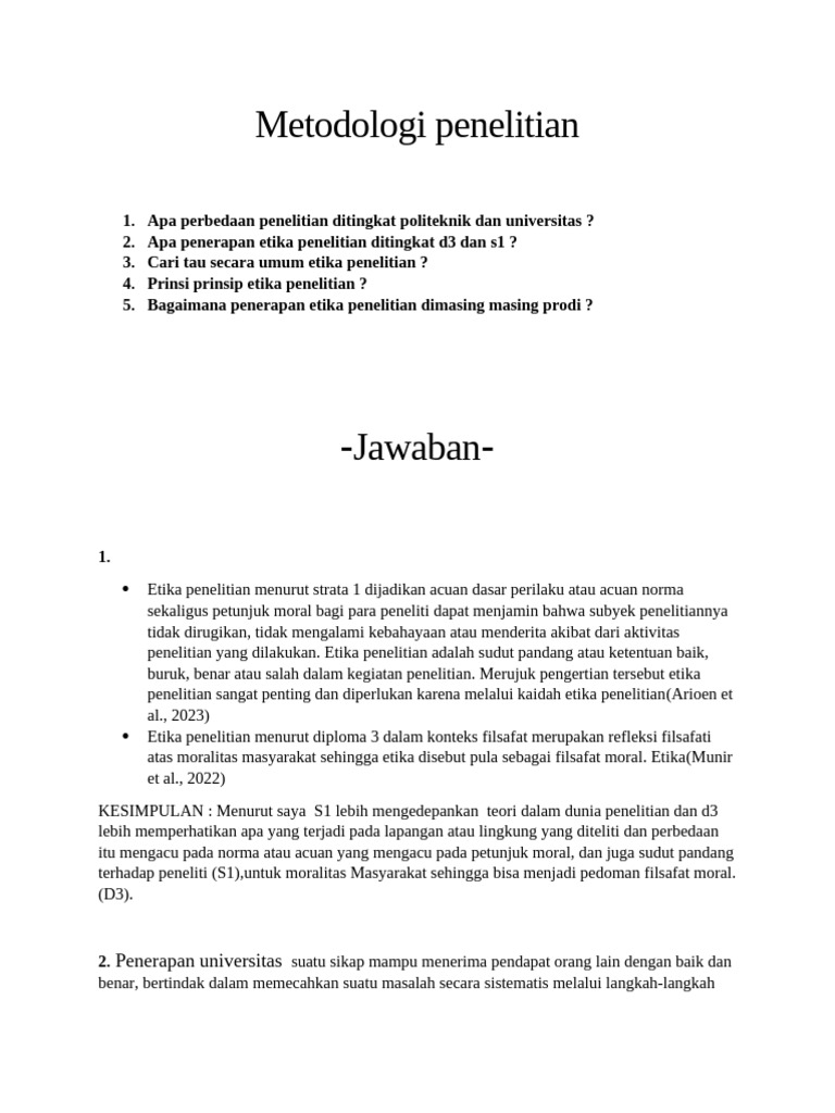 M Beni Setiawan - Tekma - Metodologi Penelitian | PDF