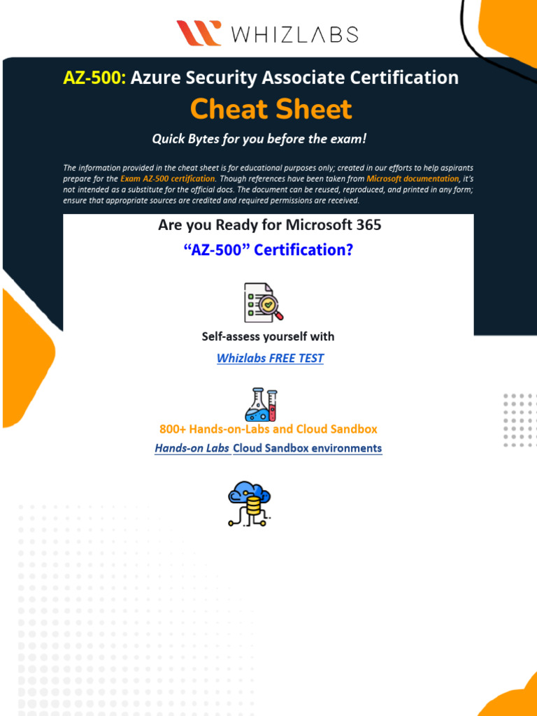 Whiz Cheat Sheet AZ 500 v2 | PDF | Computer Network | Microsoft Azure