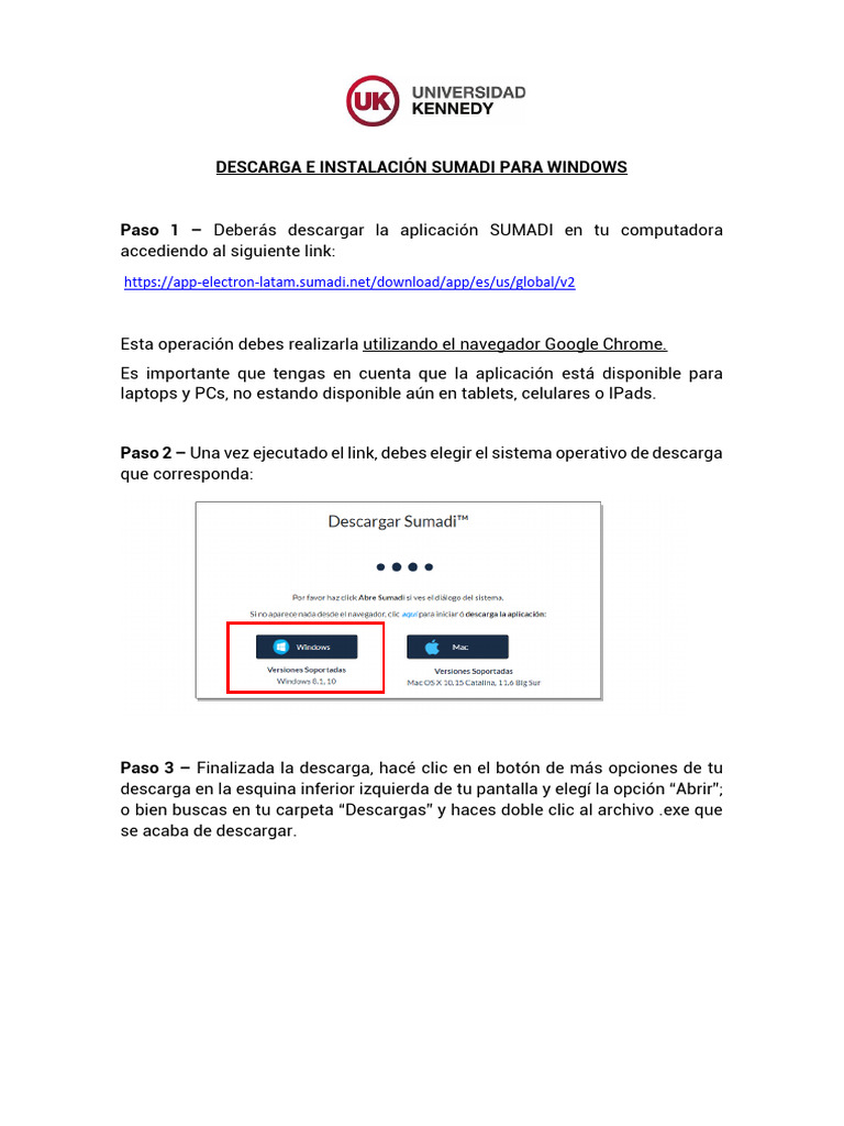Instructivo de Descarga para Windows VF 1a 1 | PDF
